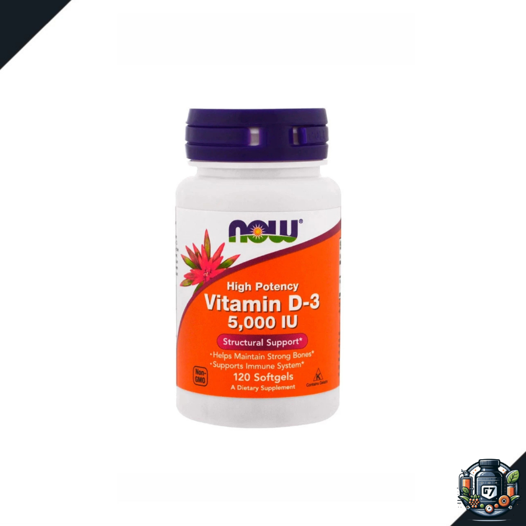 Vitamina D3 5000IU Alta Potência 120 Softgels -Now Foods | Shopee Brasil