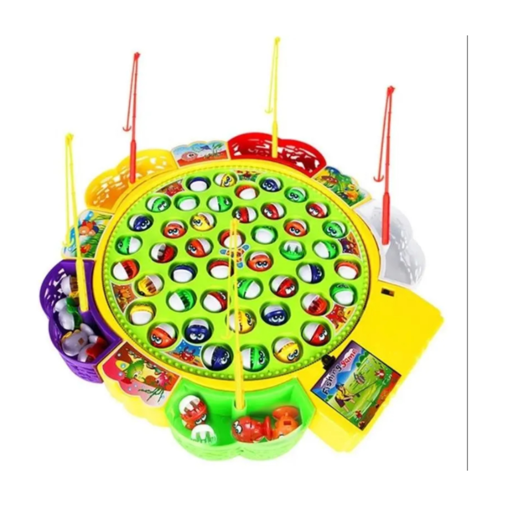 Brinquedo Jogo Pega Peixe Pesca Maluca Pescaria 24 Peixes Cor Colorido ...
