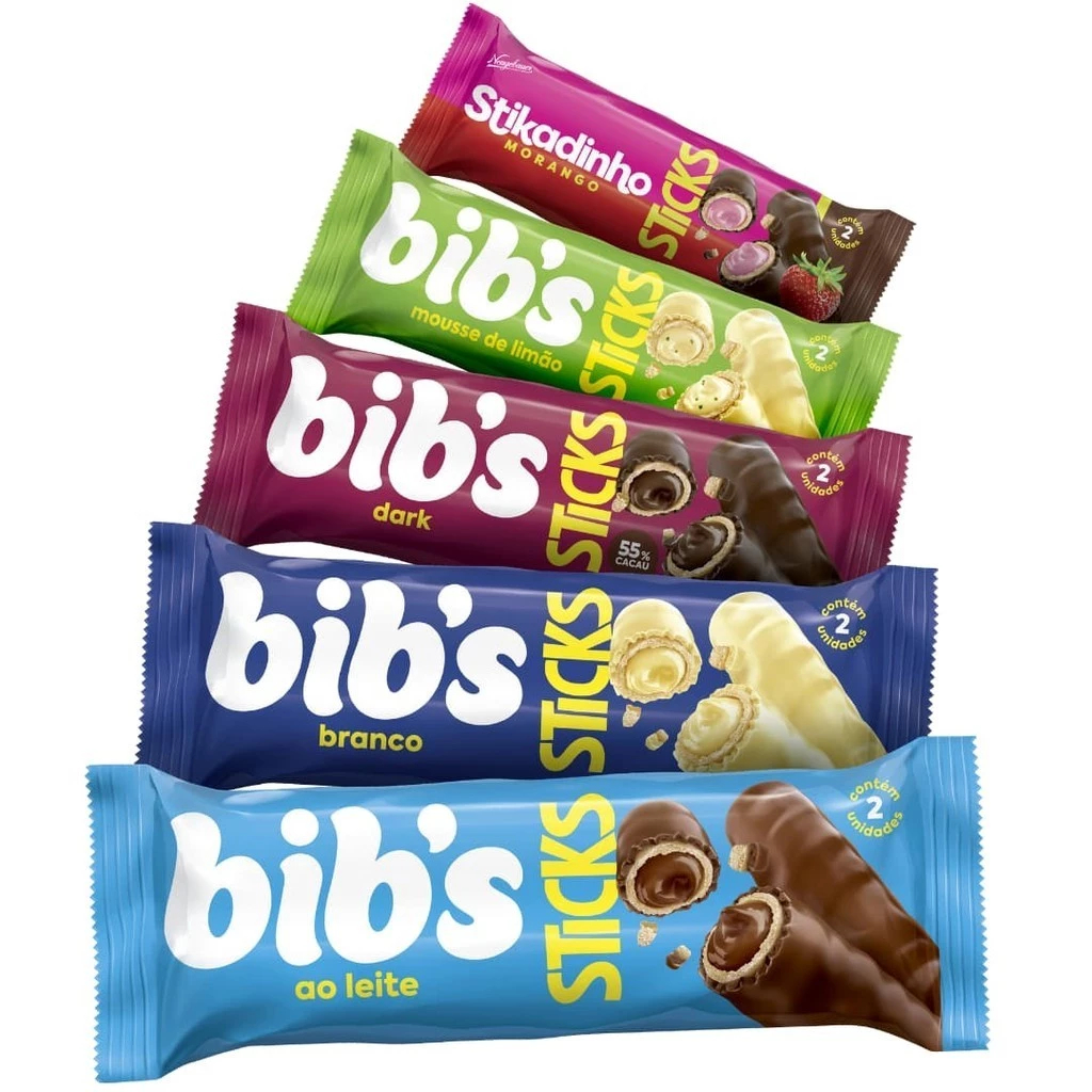 Chocolate Bibs Sticks Neugebauer 512g Cx.16 | Shopee Brasil
