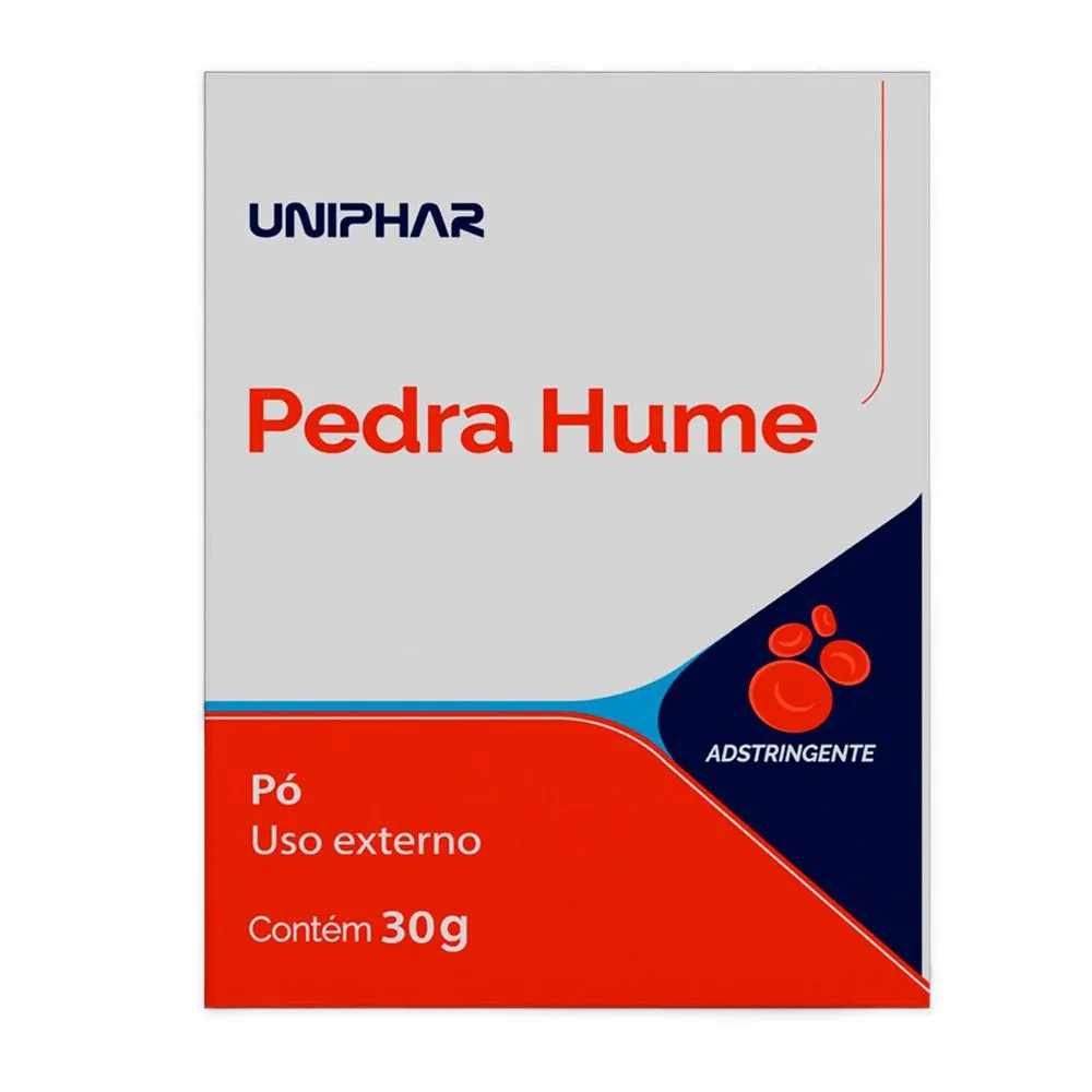 Pedra hume pura em pó Uniphar 30g | Shopee Brasil