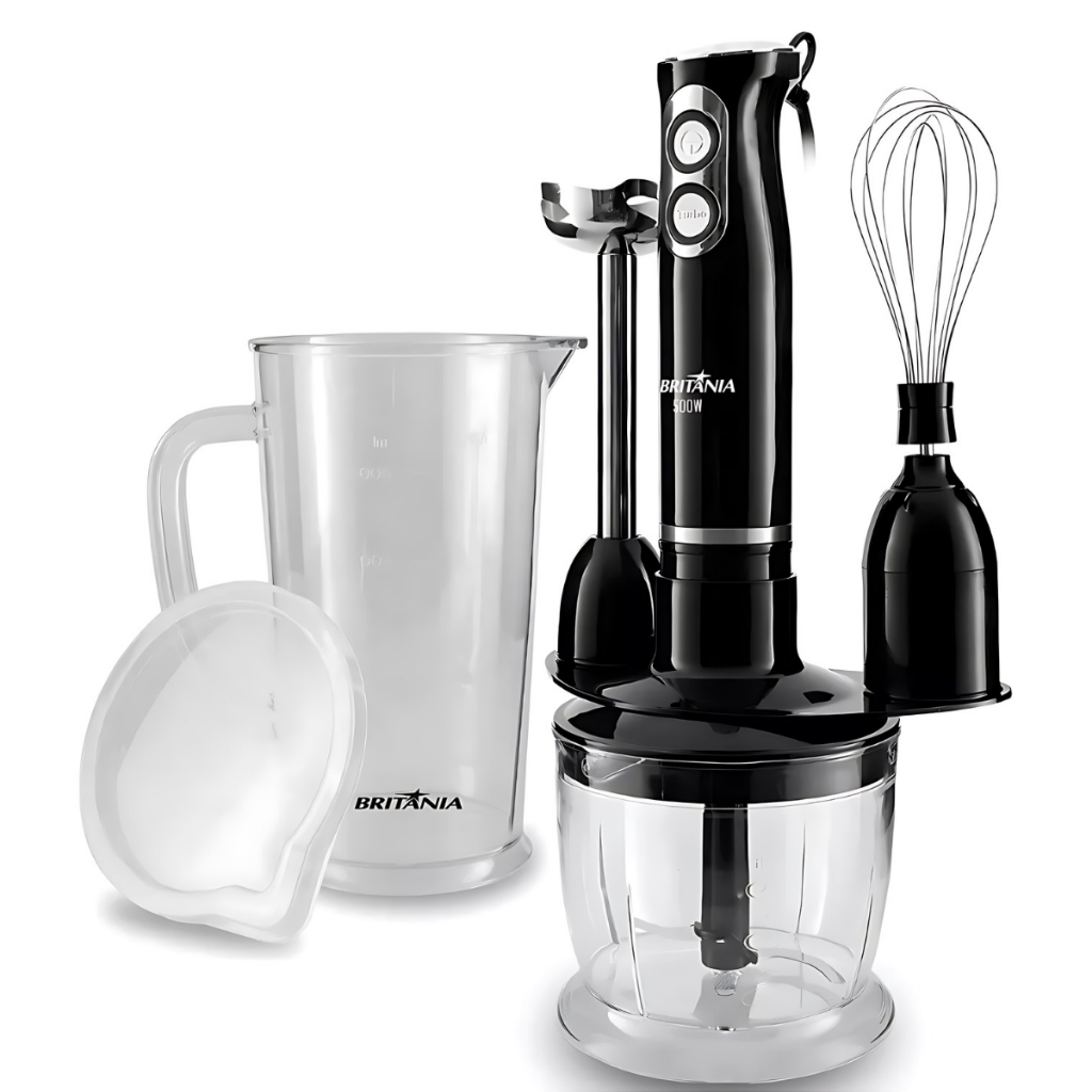 Mixer 3 Em 1 Turbo 500w Inox Processador Britania C/ Jarra ProMaxx 6 ...