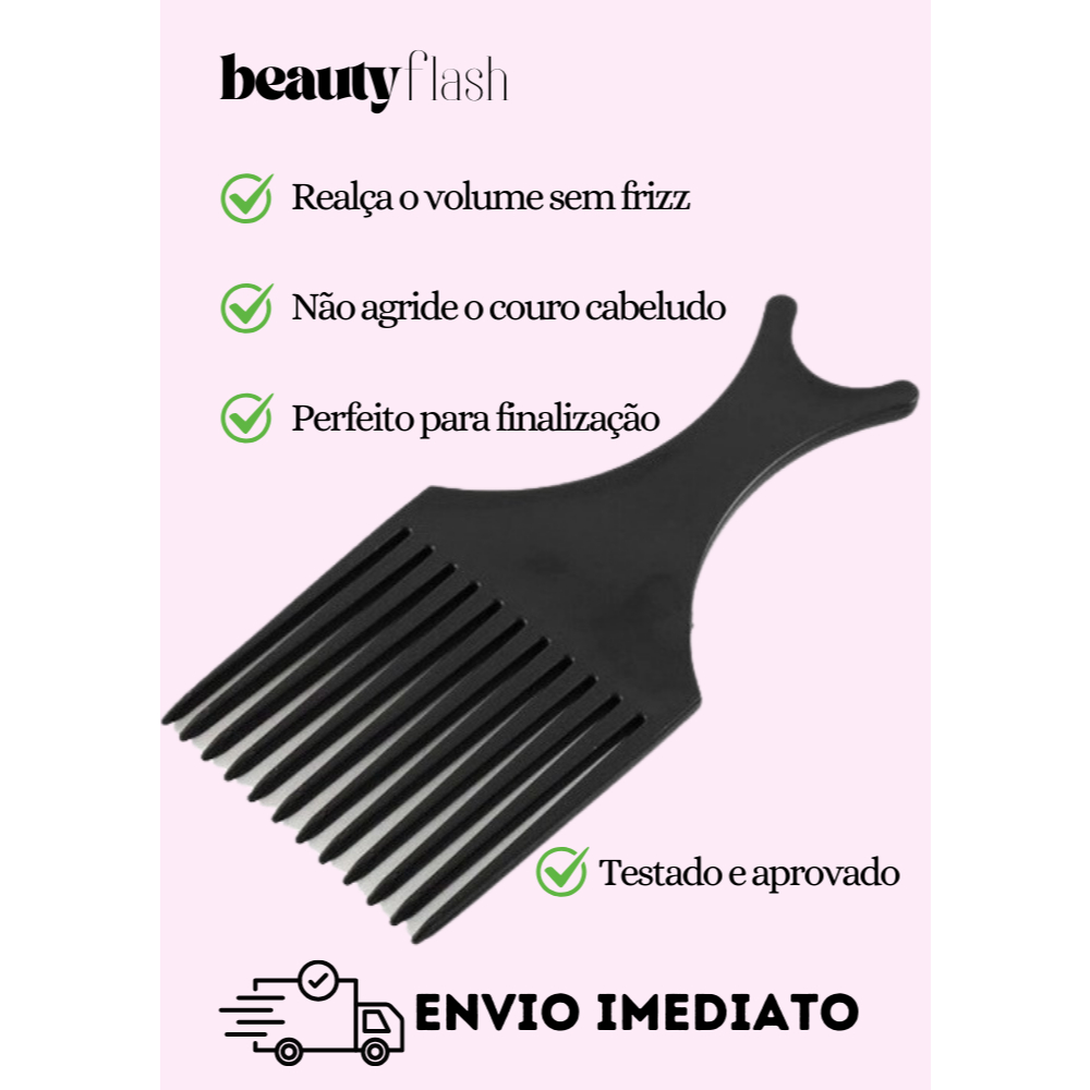 Pente Garfo com Dente Finos e Largos Pente Para Cabelos Afro Black ...