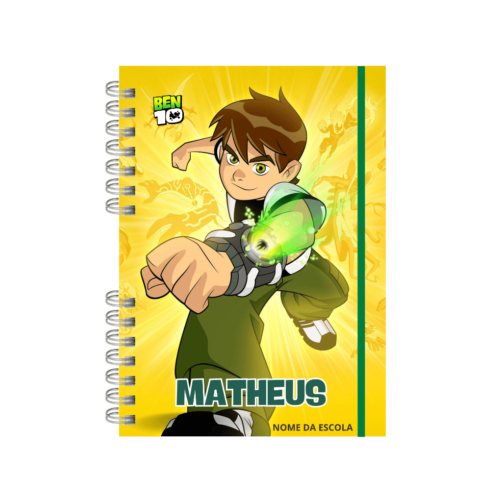 Agenda Escolar Personalizada Ben 10 Capa Dura | Shopee Brasil