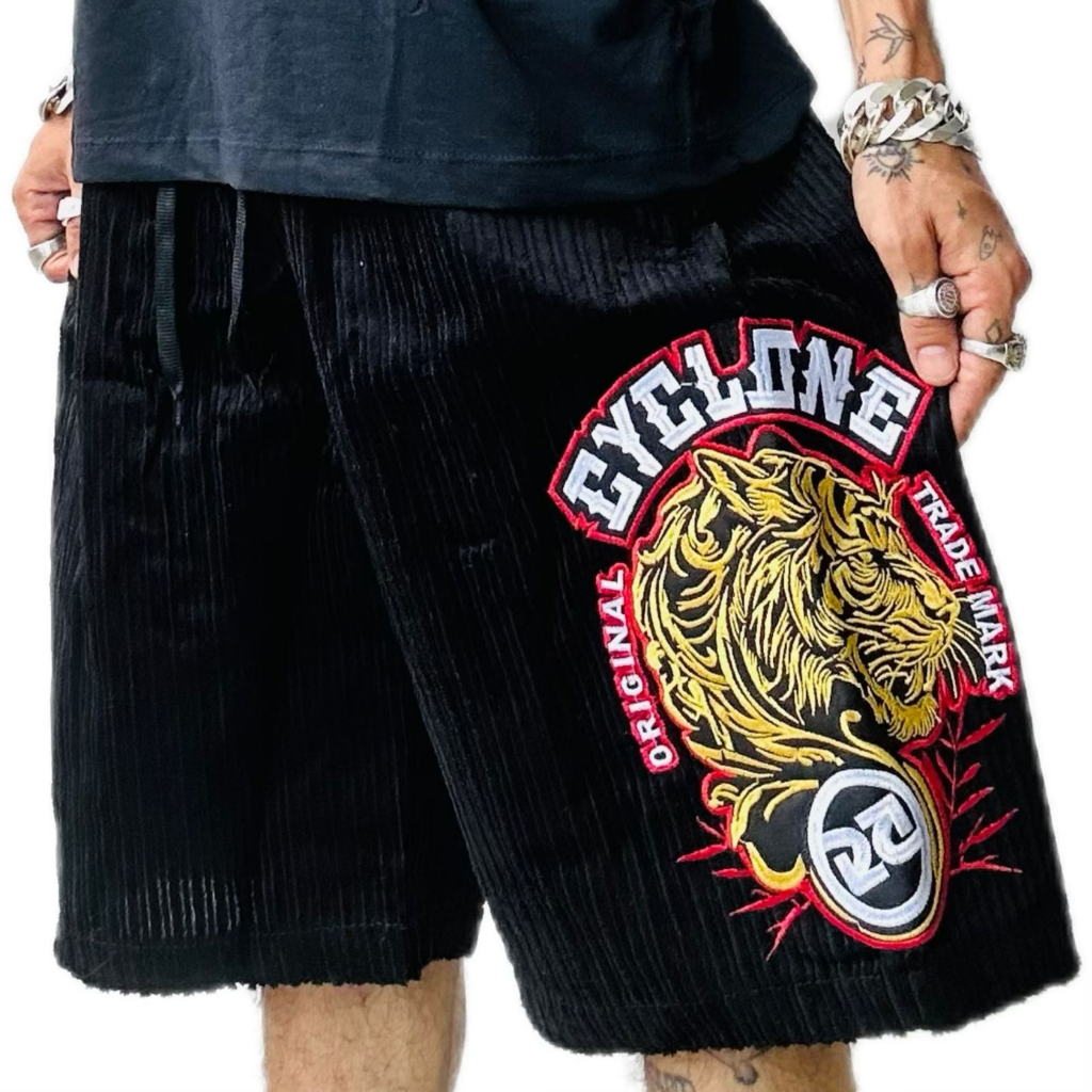 Bermuda Da Cyclone Veludo Tigre Lançamento | Shopee Brasil