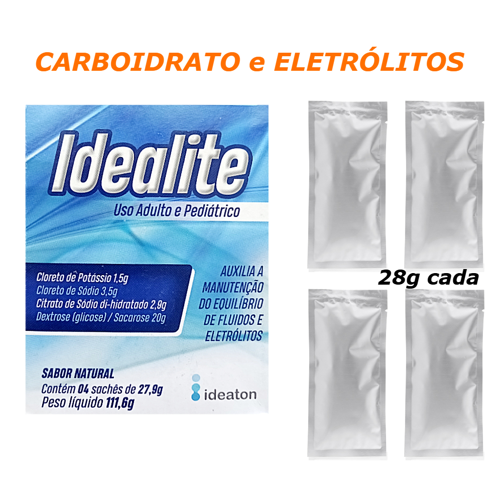 Repositor Hidroeletrolítico Isotônico Carboidratos Em Pó 4 Sachês De ...