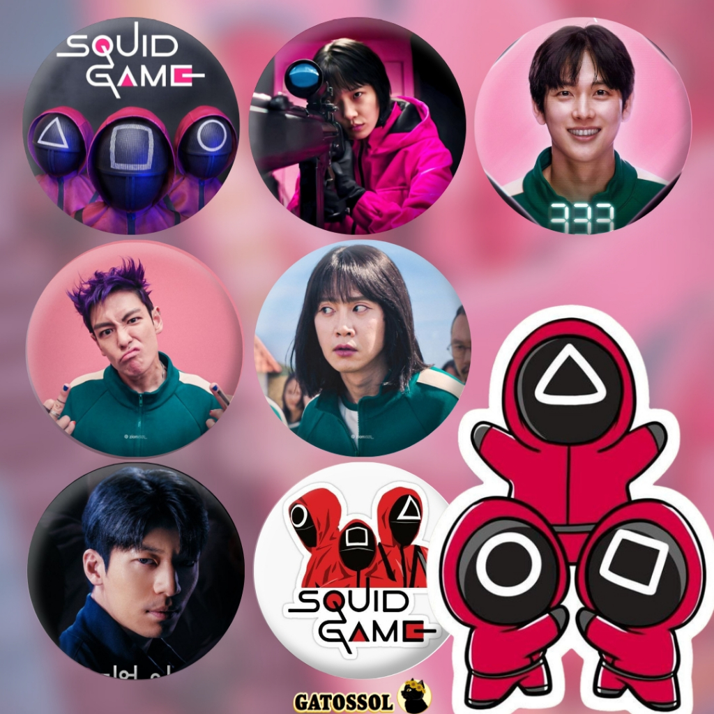 Round 6 Bottons 4,5 cm Squid Game Dorama - Bottom/botton - Boton ...