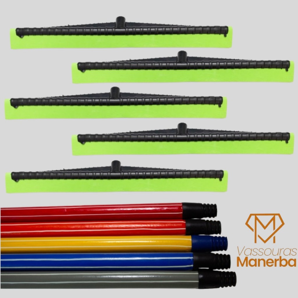 KIT 5 RODOS PLASTICOS DE 60 CM COM 5 CABOS PLASTIFICADOS | Shopee Brasil