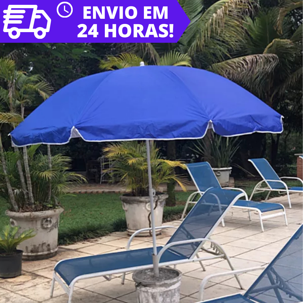 Guarda Sol Gigante 2,50m Proteção UV Praia Piscina Verão Camping ...