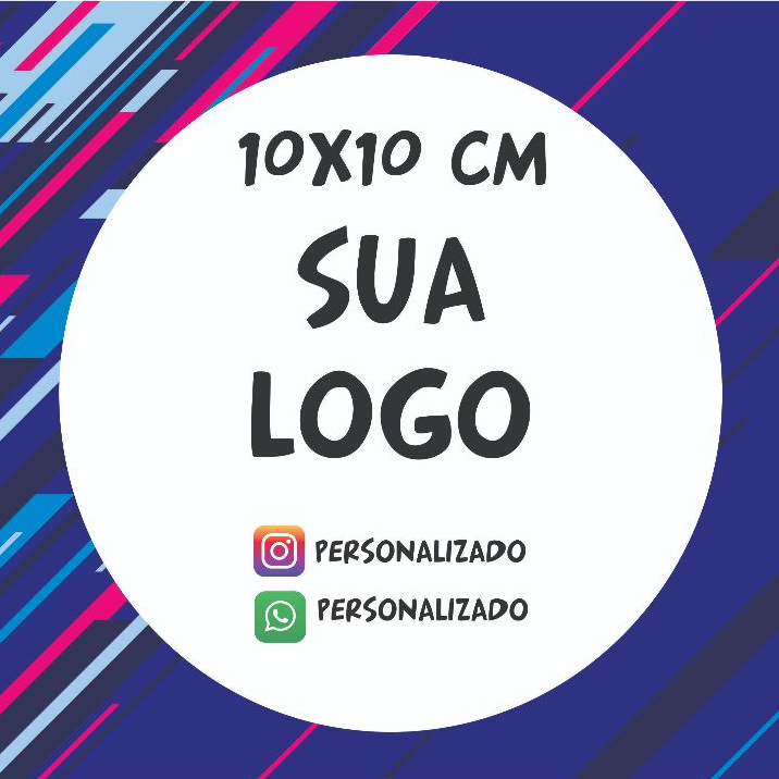 Adesivo logo Personalizado 10x10 Alta Definição | Shopee Brasil