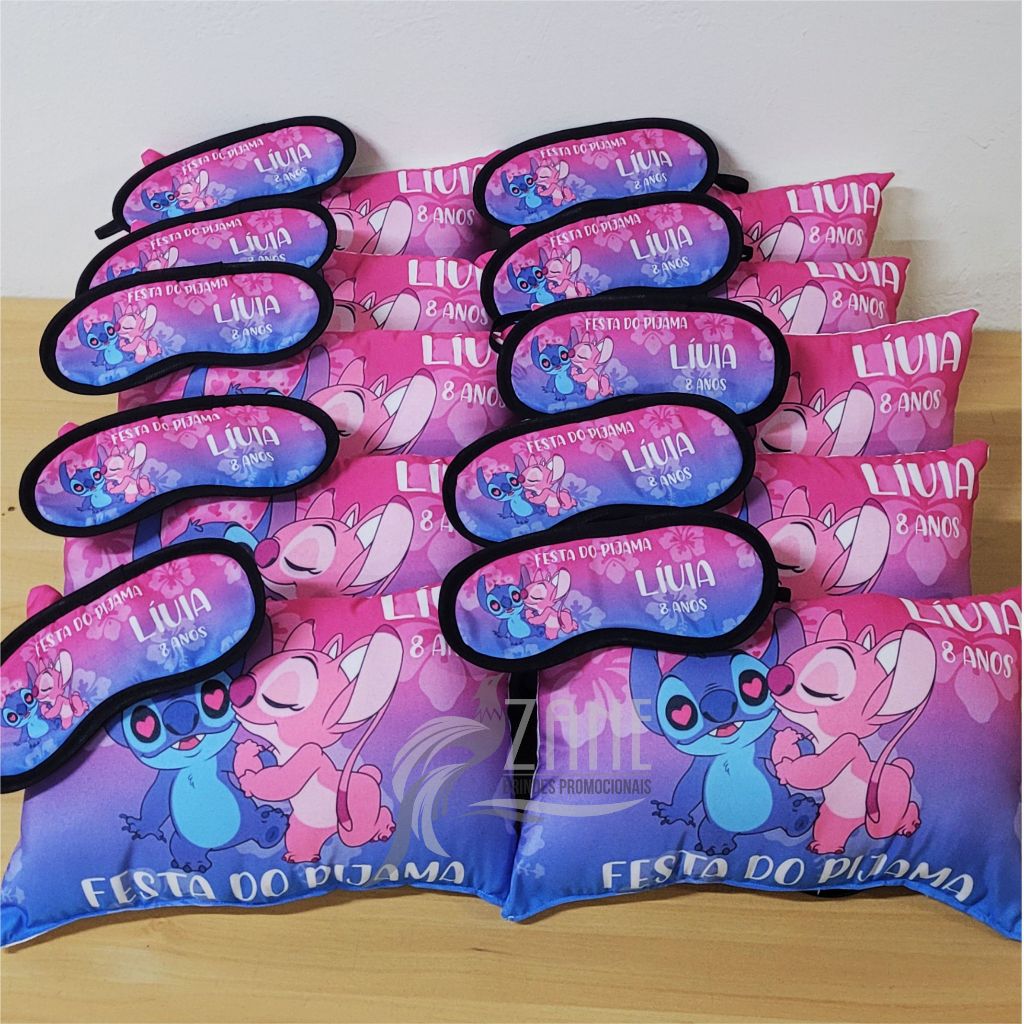 15 Almofadas e Tapa Olho Stitch Personalizado Lembrancinha Aniversário ...