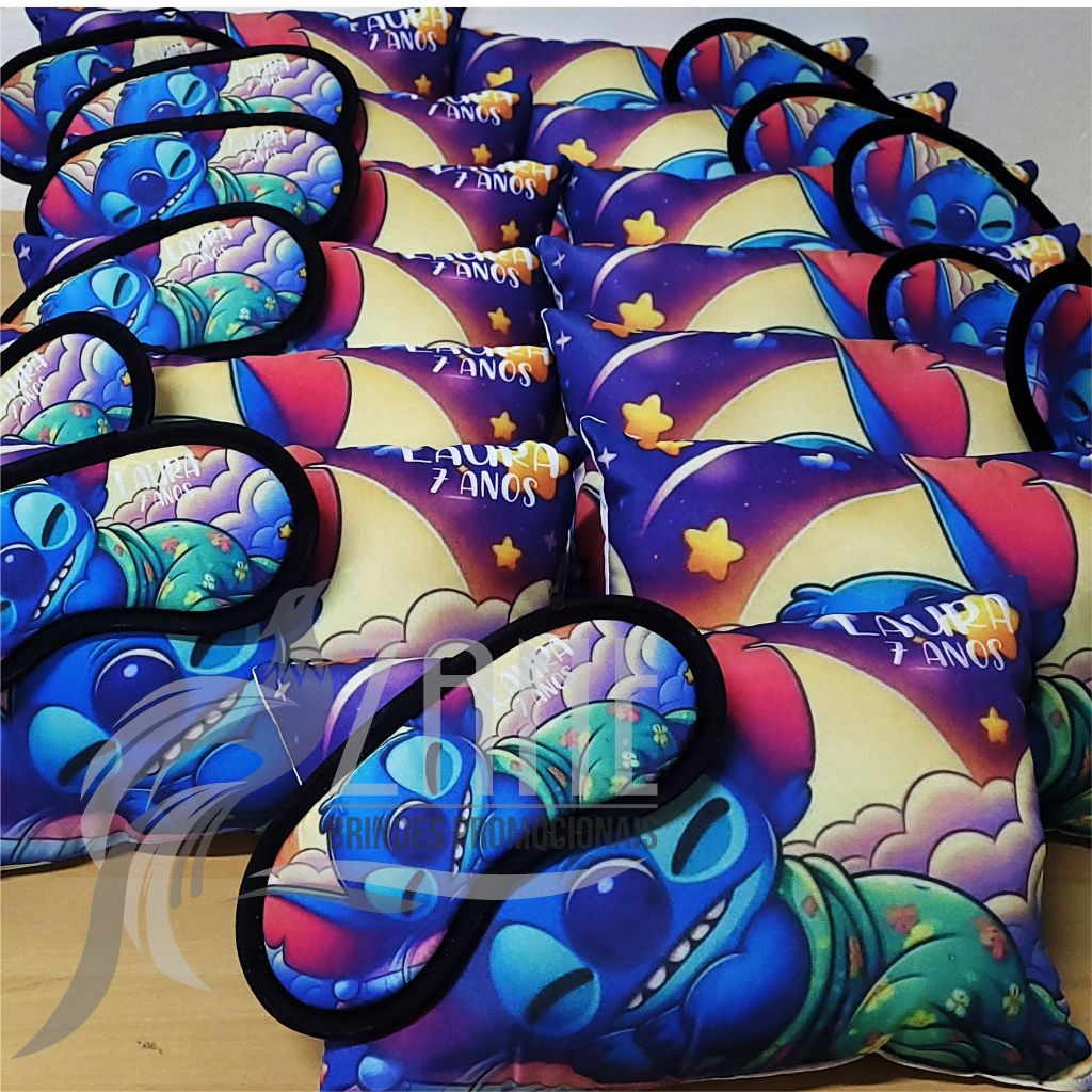 25 Almofadas e Tapa Olho Stitch Personalizado Lembrancinha Aniversário ...