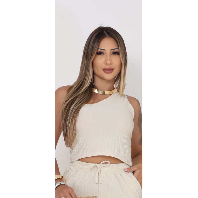 Cropet Feminina Tecido Anarruga inportada welcom mi a loya | Shopee Brasil