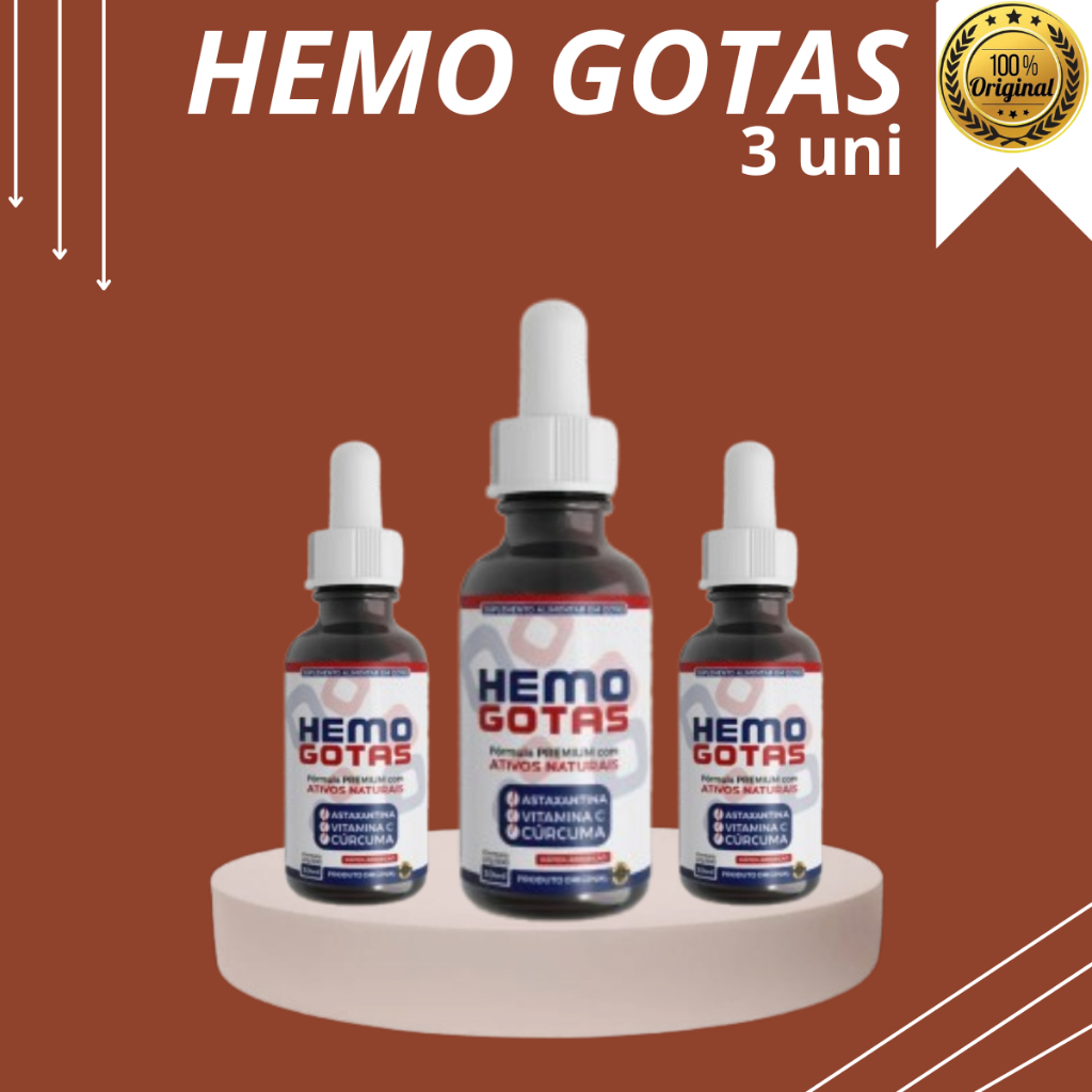 Mega Promoção 3 Hemo Gotas Original Super Potente | Shopee Brasil