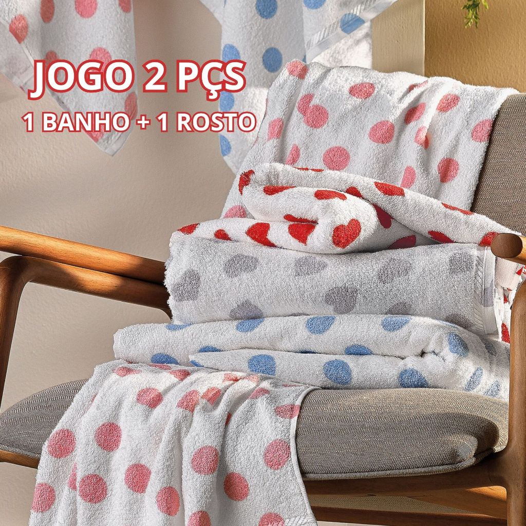 Jogo De Toalhas Teka Banho E Rosto 2 Peças 100% Algodão 400gr/m2 Super ...