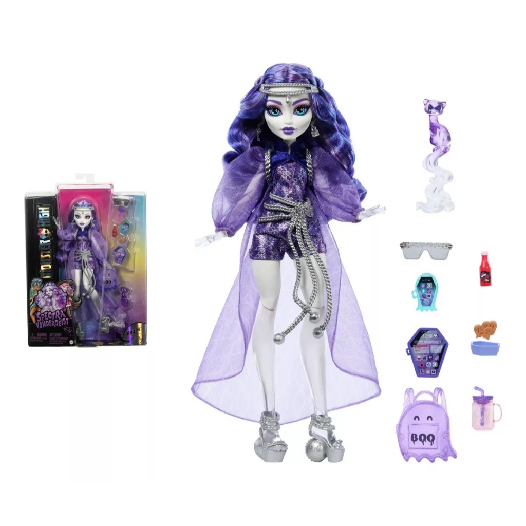 Boneca Spectra Vondergeist - CAIXA AMASSADA - Monster High G3 2024 ...