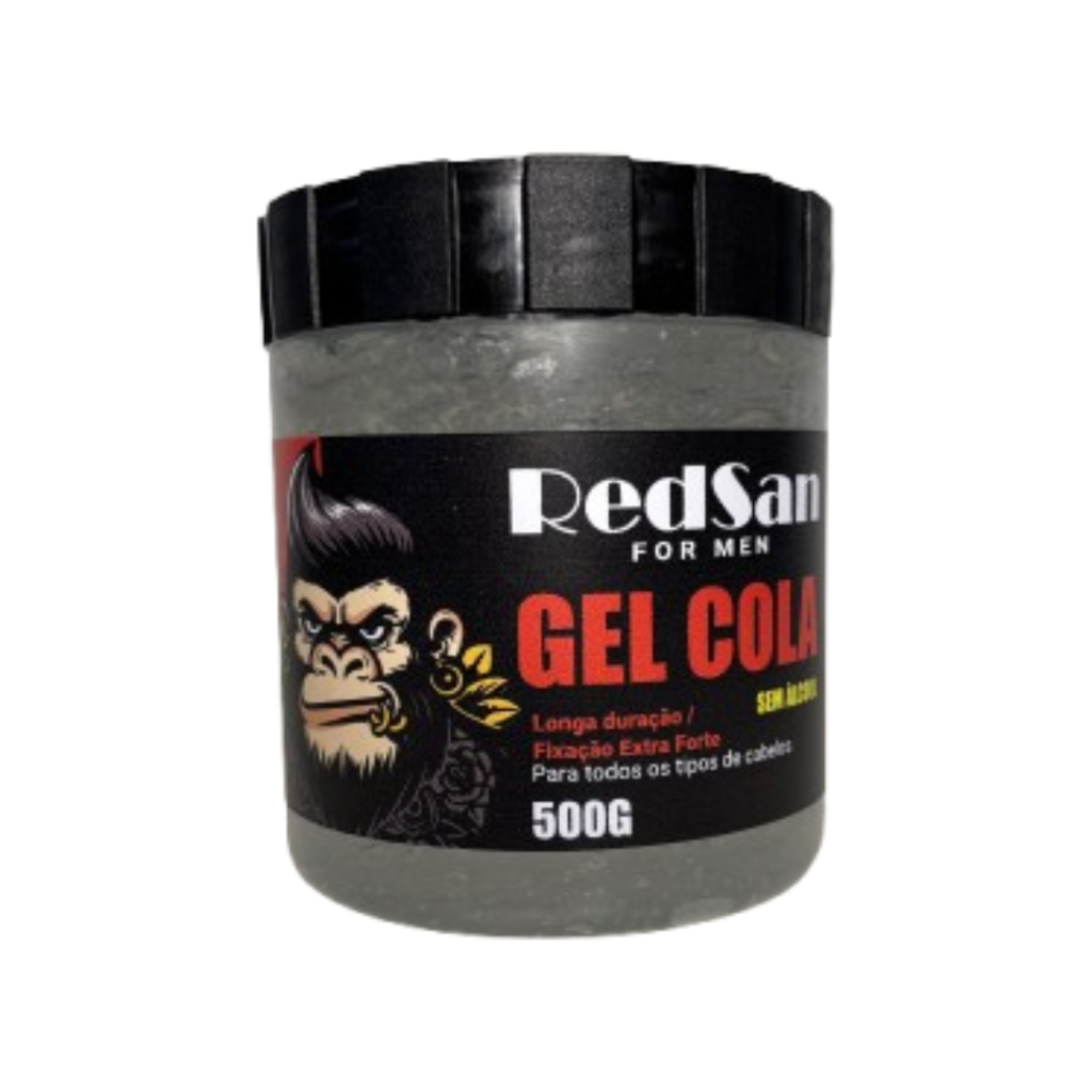 Gel Cola Incolor 500g RedSan For Men Fixa e Modela - Sem Álcool - Alta ...