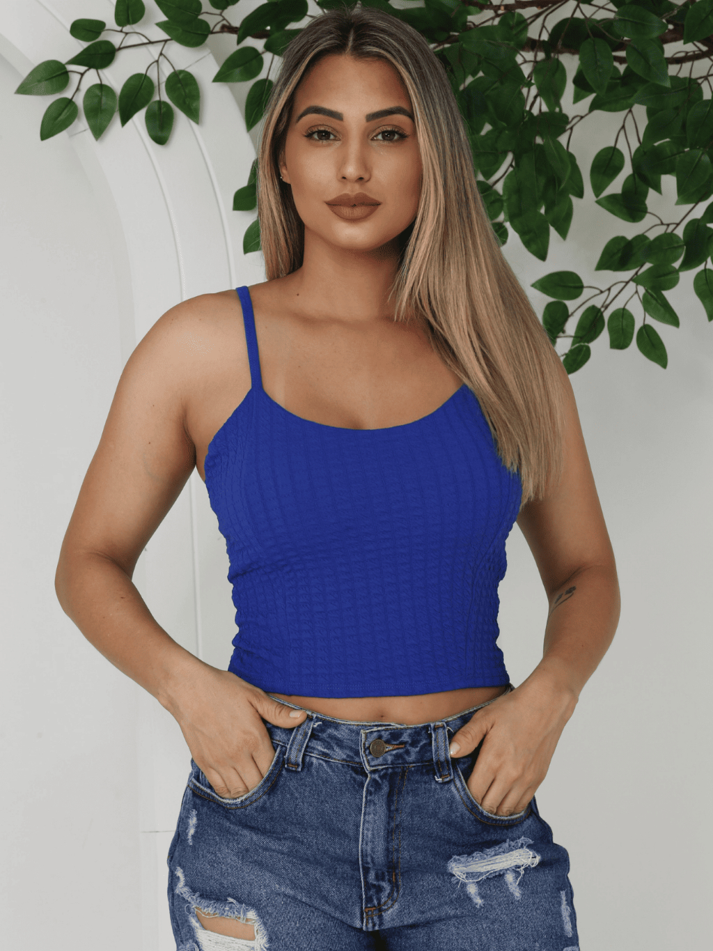 Cropped Feminino Bubble Com Bojo | Shopee Brasil