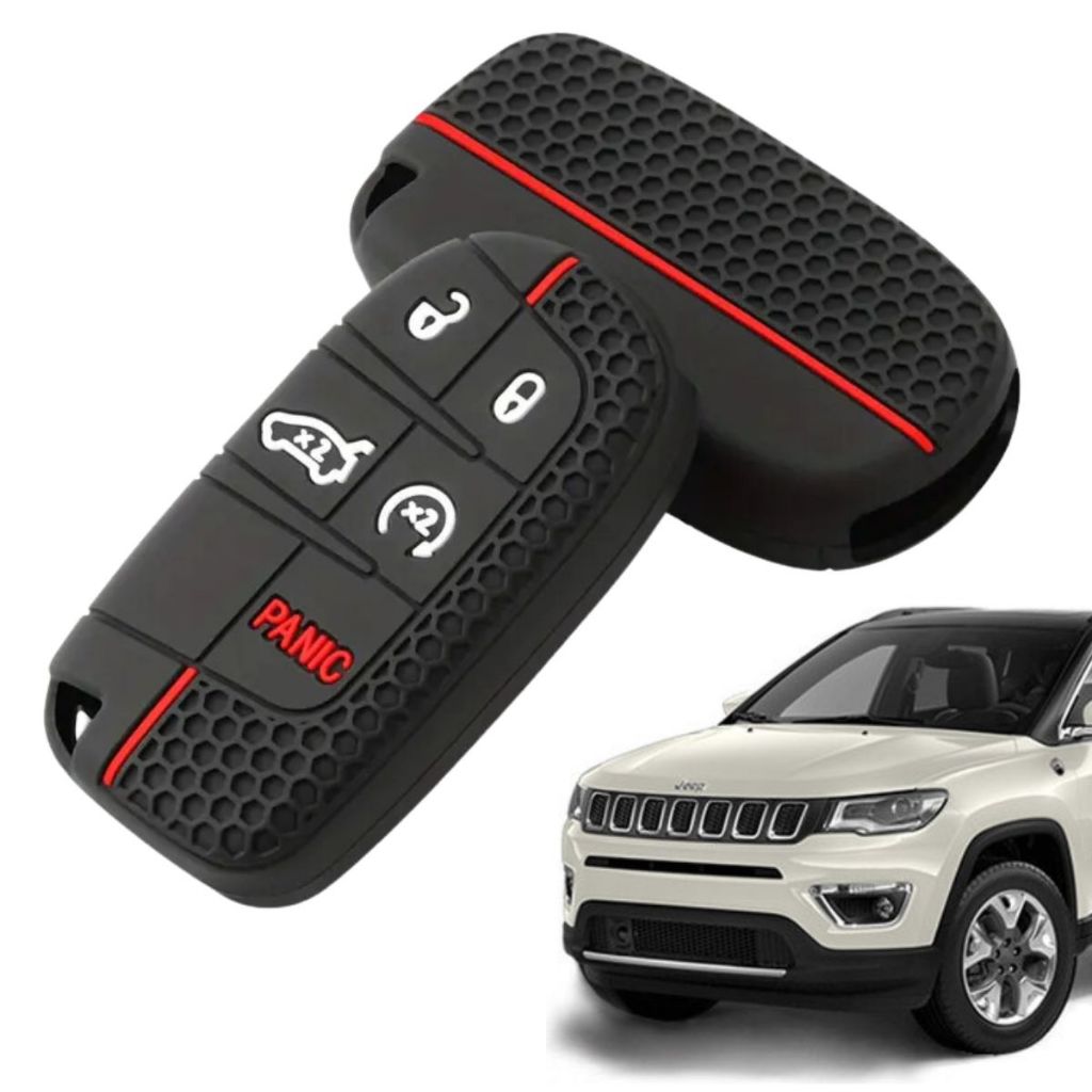 Capa Silicone Chave Presença Jeep Compass Renegade Fiat Fastback Pulse ...