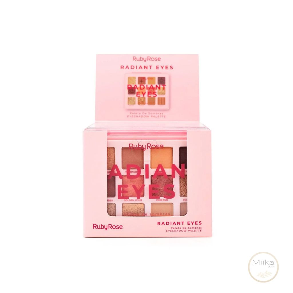 Box - Paleta De Sombras Radiant Eyes - Ruby Rose | Shopee Brasil