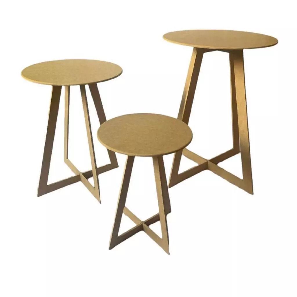 TRIO DE MESA FESTA MESA TRIANGULO EM MDF | Shopee Brasil