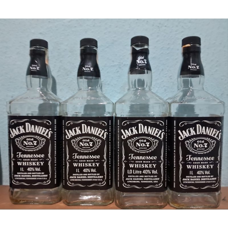 8 Garrafas vazias de whisky Jack Daniels n 07 com dosador sem as ...