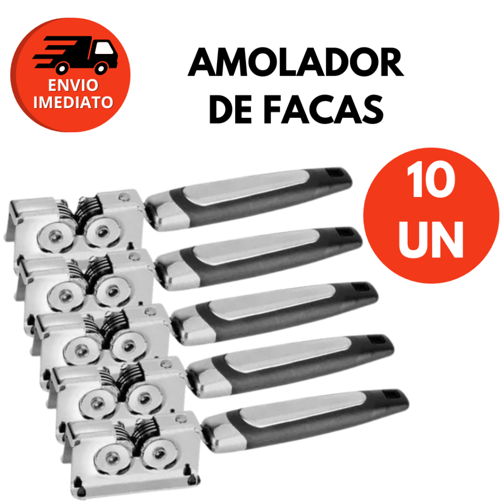 Kit Amolador Afiador Facas E Tesoura Inox E Cabo ABS Profissional ...