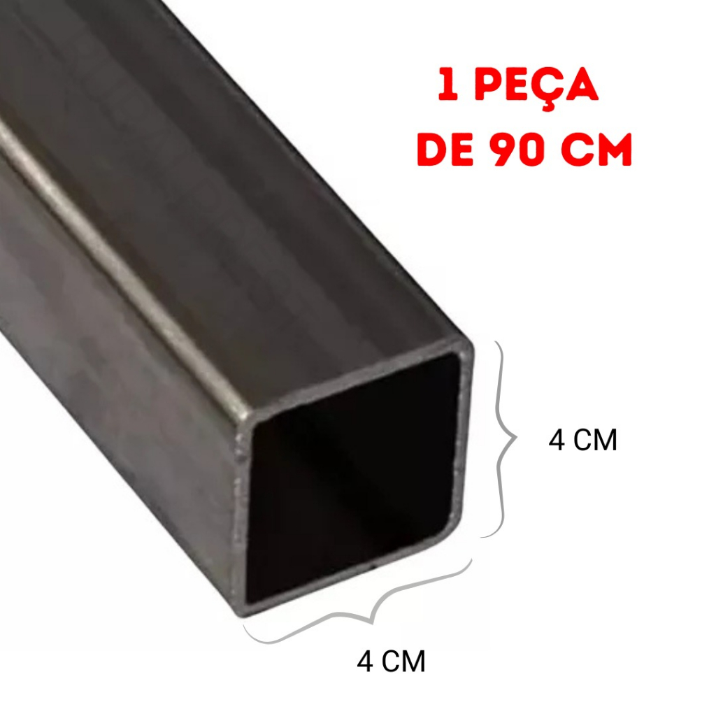 METALON 40X40 MM - TUBO QUADRADO DE AÇO - 1 PEÇA DE 90 CM - ESPESSURA 1 ...