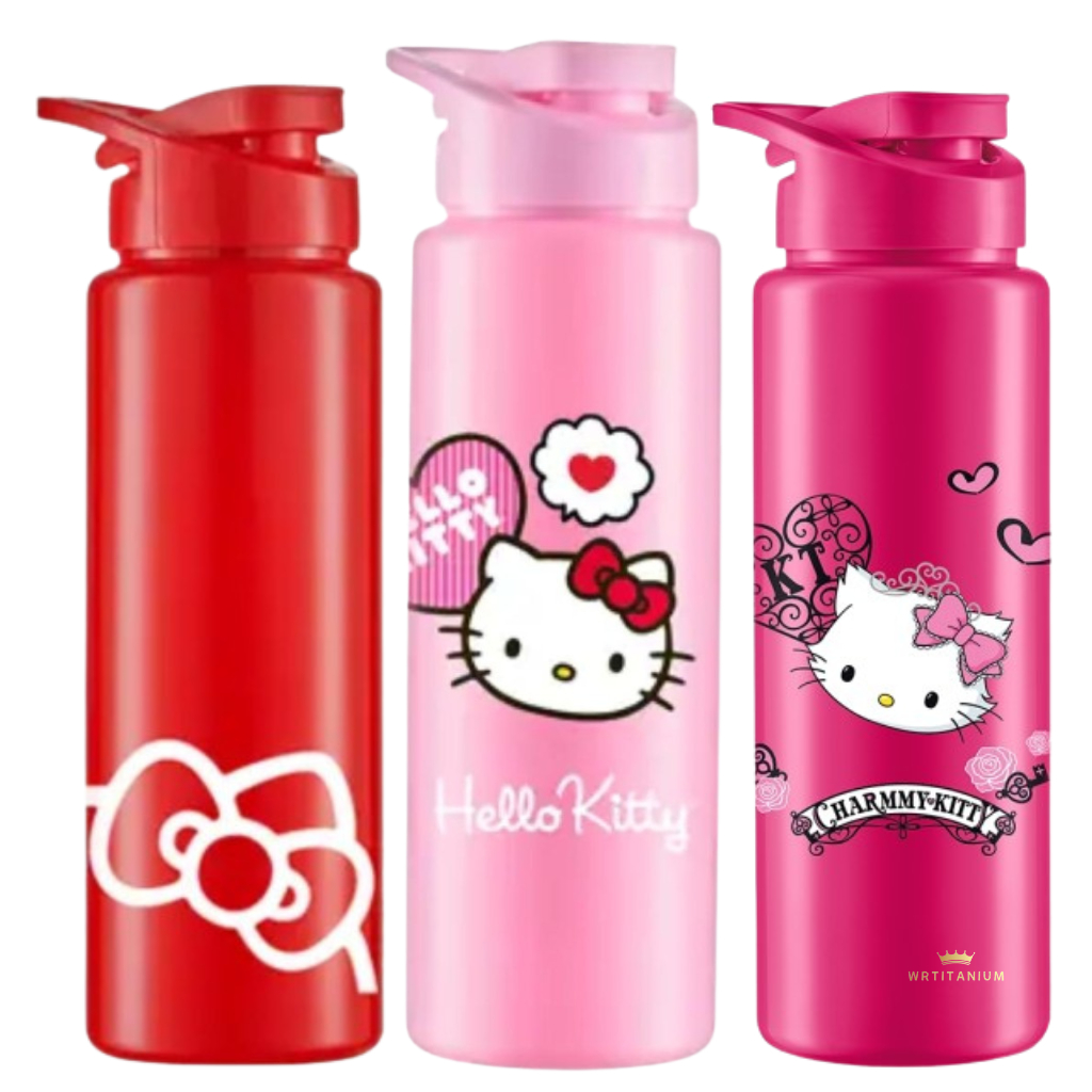 Garrafa de água Squeeze Garrafinha Hello Kitty Infantil 500ml 750ml 800ml ou 1 Litro | Shopee Brasil