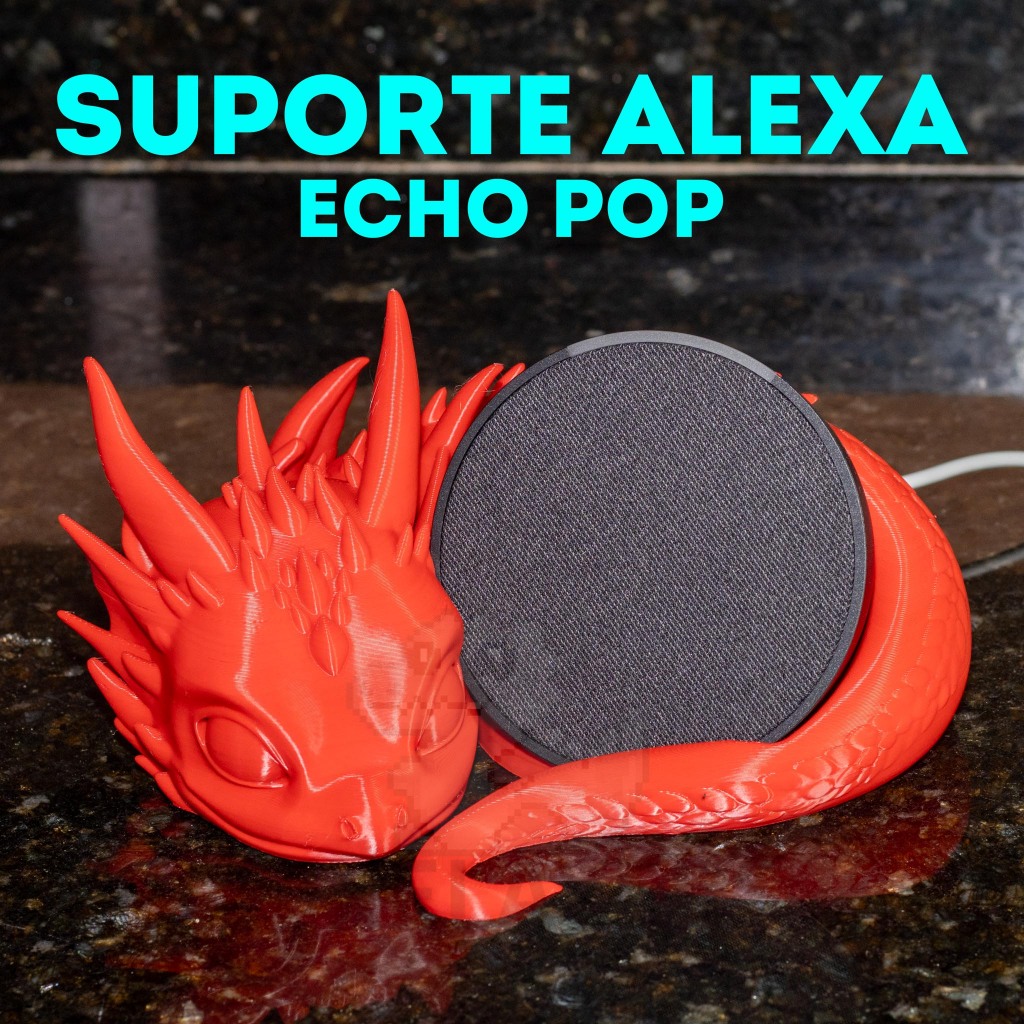 [NOVAS CORES] Suporte Dragão Alexa Amazon Echo Pop Decoração | Shopee ...