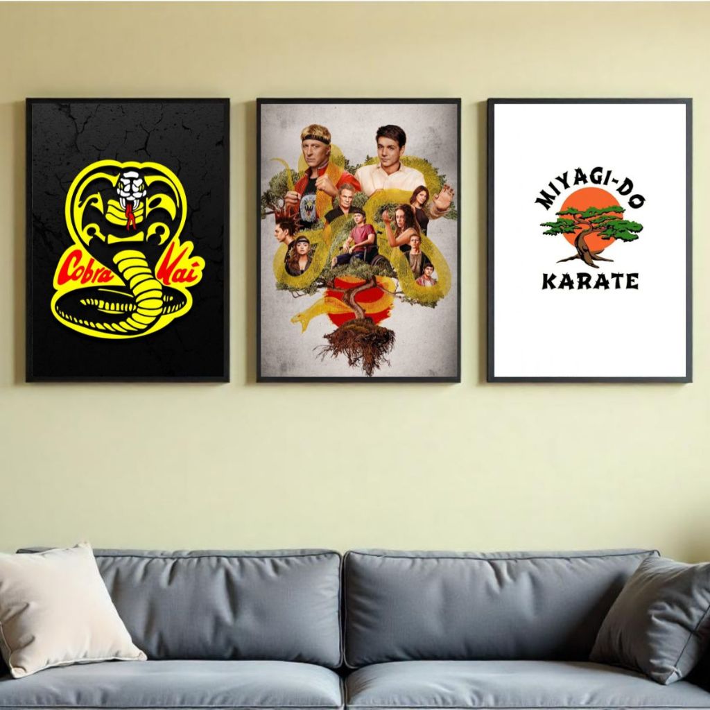 Kit 3 Placas/Quadros Decorativos Cobra Kai Karate Kid Serie Filme ...