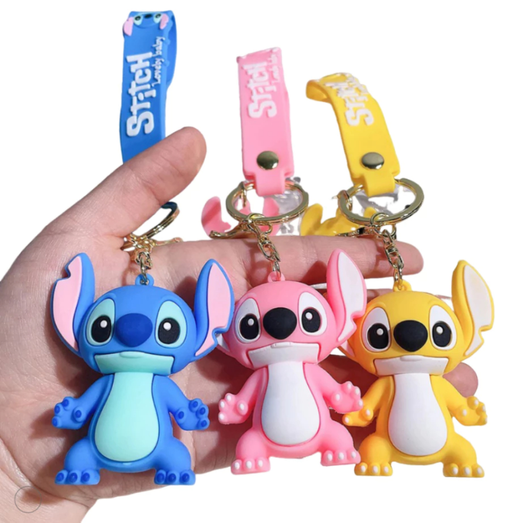 Chaveiro Stitch /Tom & Jerry /Unicórnio Fofo 3D Grande Emborrachado ...