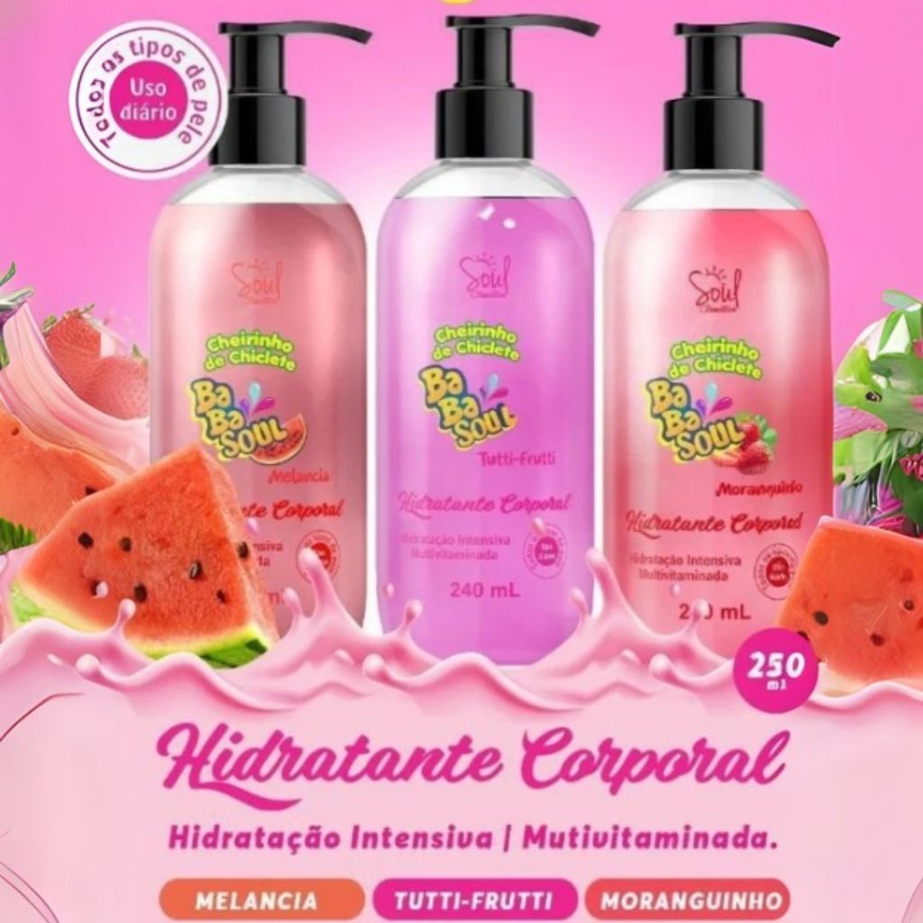 Kit Hidratante Corporal BabaSoul Soul Cosméticos 240ml | Shopee Brasil