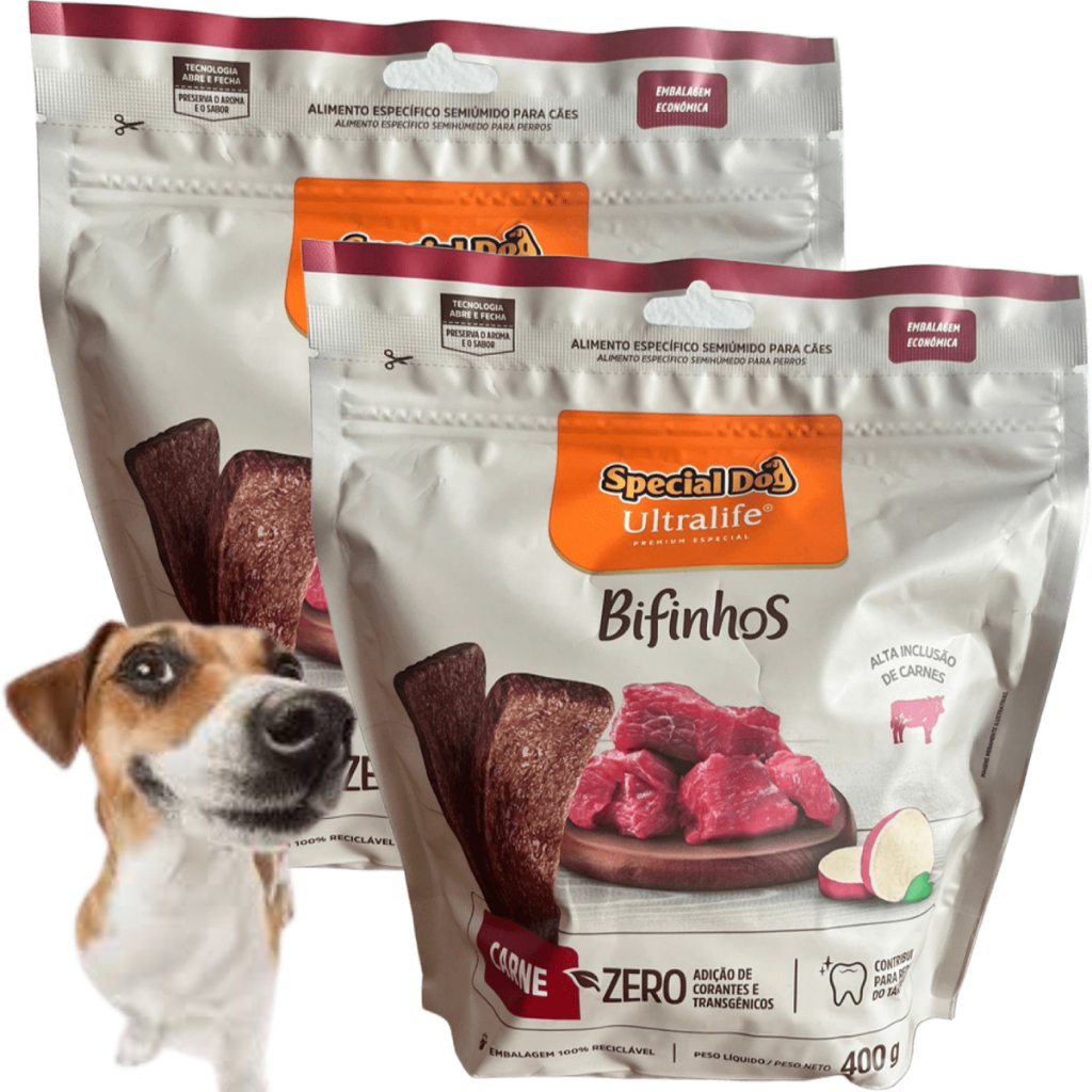 Bifinhos Sabor Carne - Special Dog Ultralife 400g - 2Un | Shopee Brasil