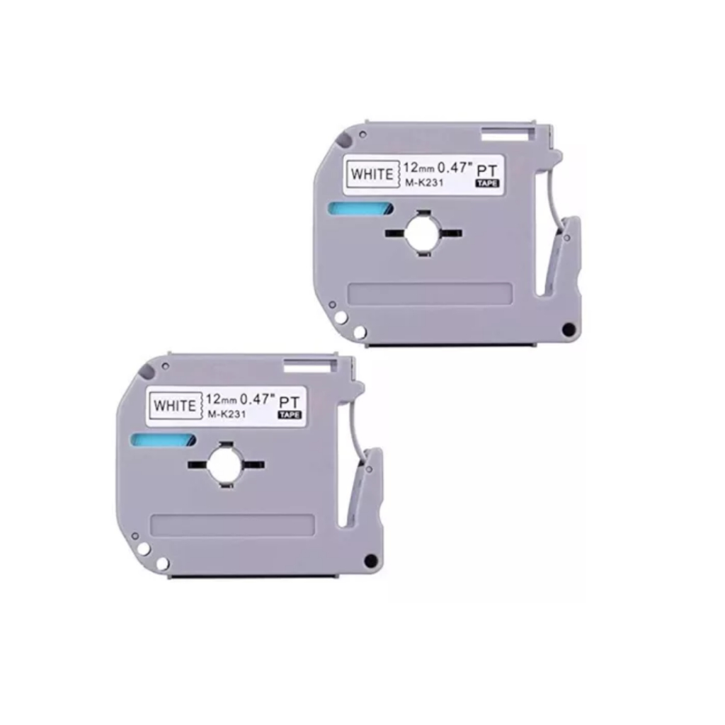 2 Etiquetas Rotuladora Mk-231 Compatível Brother Pt70 Pt80 Pt90 Branca ...