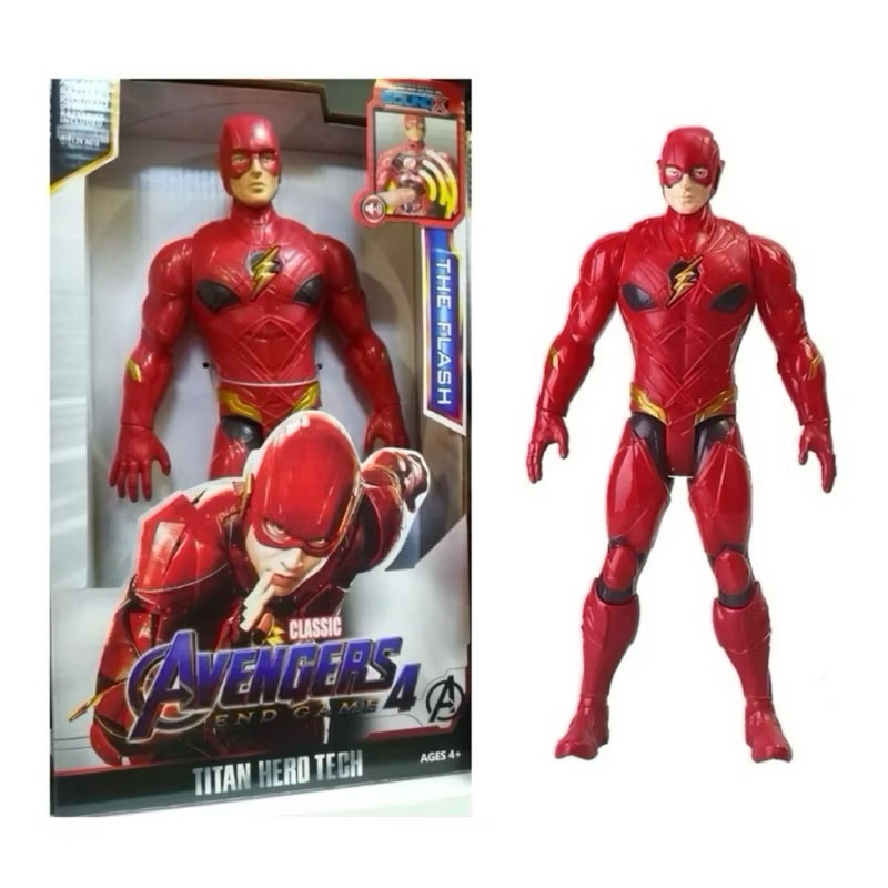 Boneco Flash 30cm Articulado Vingadores Marvel C/ Som Luz | Shopee Brasil