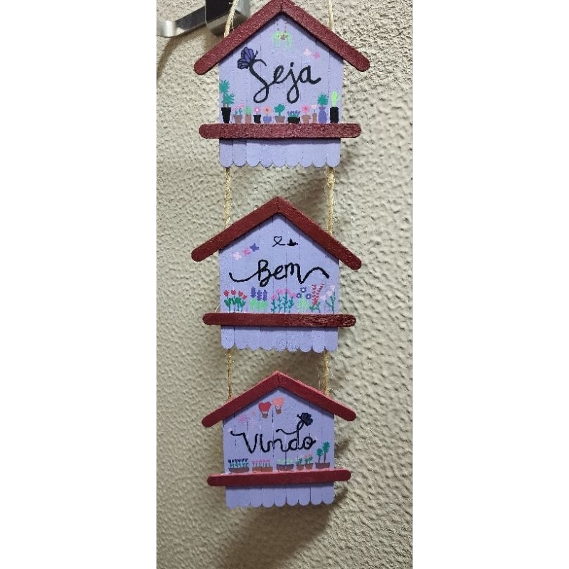 Placa "Seja Bem Vindo" para pendurar | Shopee Brasil