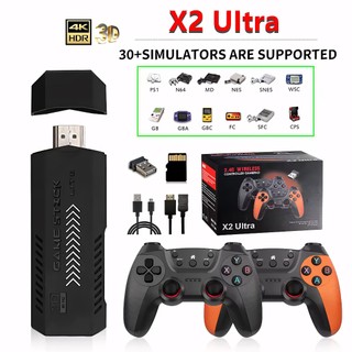 X2 Ultra Game Stick 4K Console de Jogo Retro, 2.4G Controlador Sem Fio ...