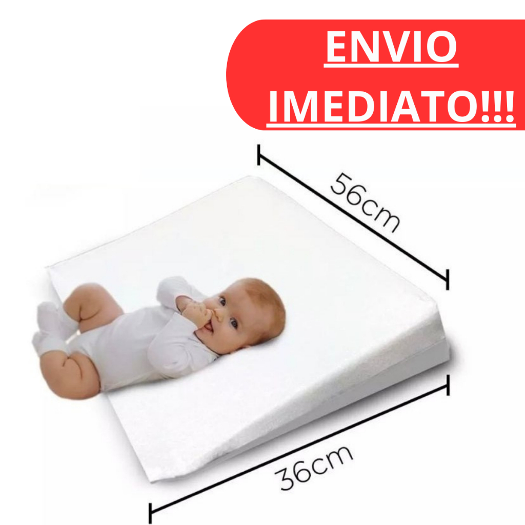 Travesseiro Anti Refluxo para Berço Bebê com Capa Lavável (Enchimento ...
