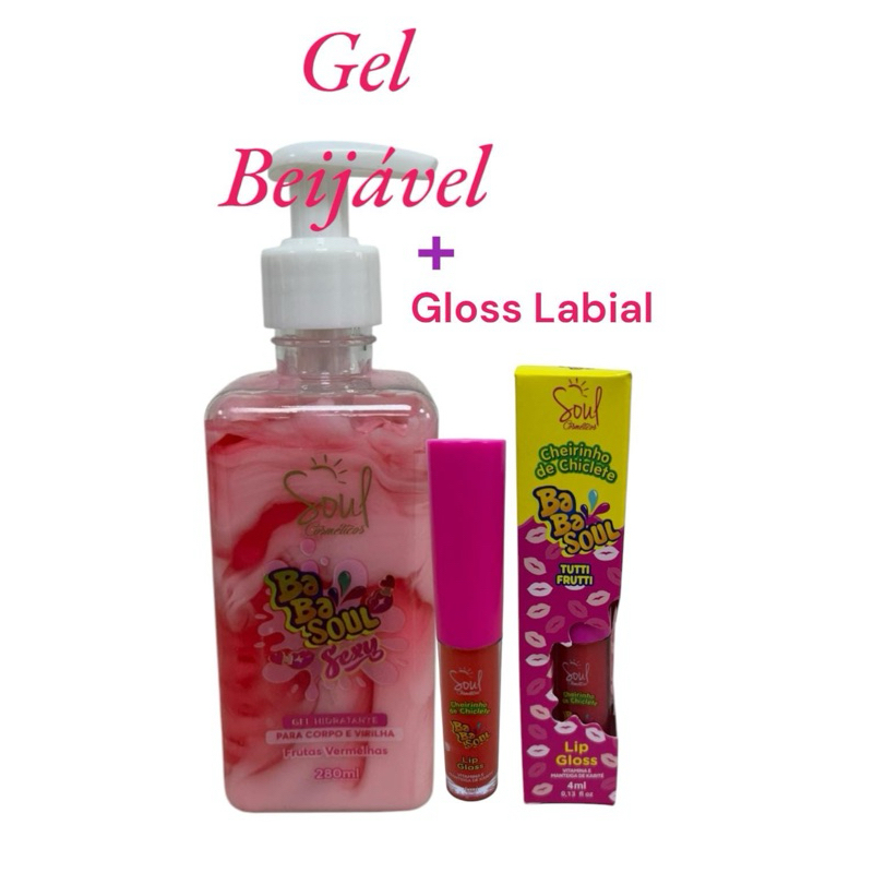 KIT HIDRATANTE creme corporal sensual hot babalu flowers blow + gloss ...