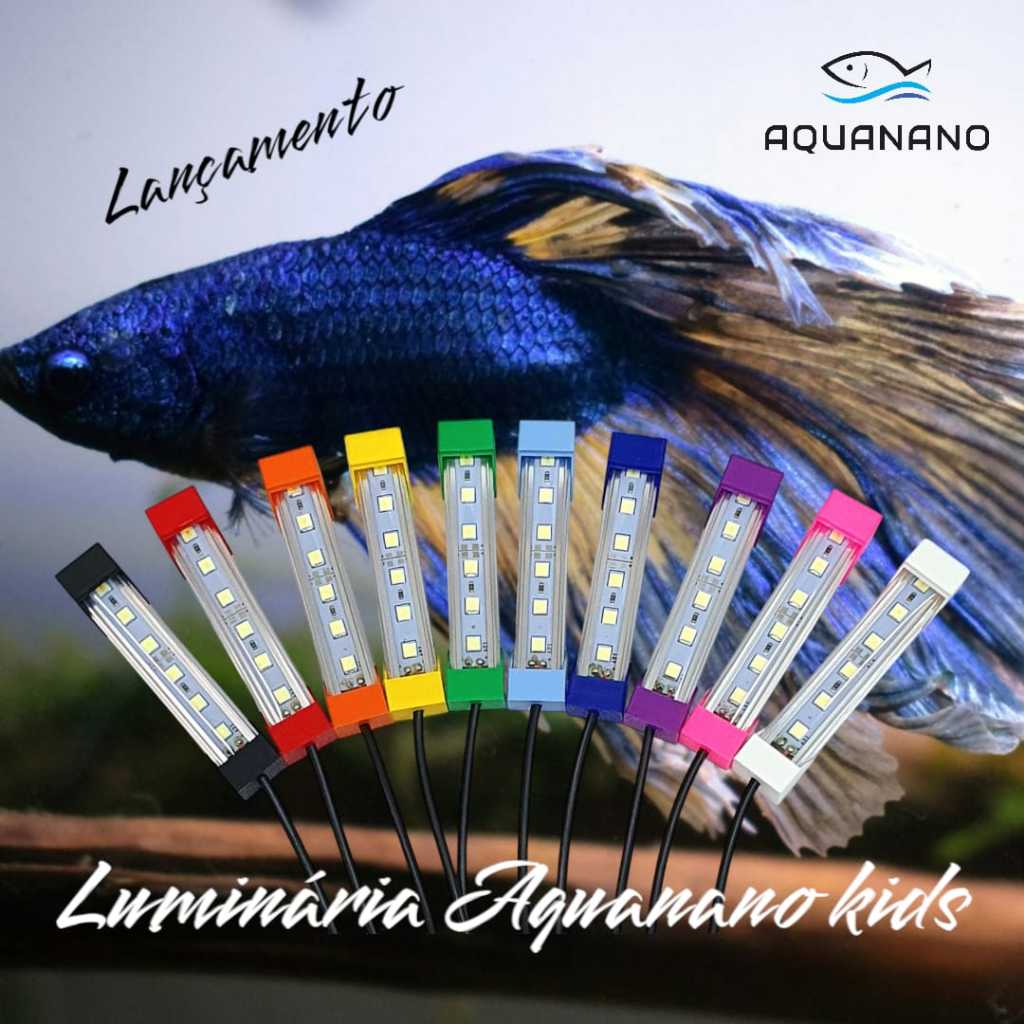 Luminária de Led Betta Kids 10cm branco 10000k com ponteiras coloridas ...