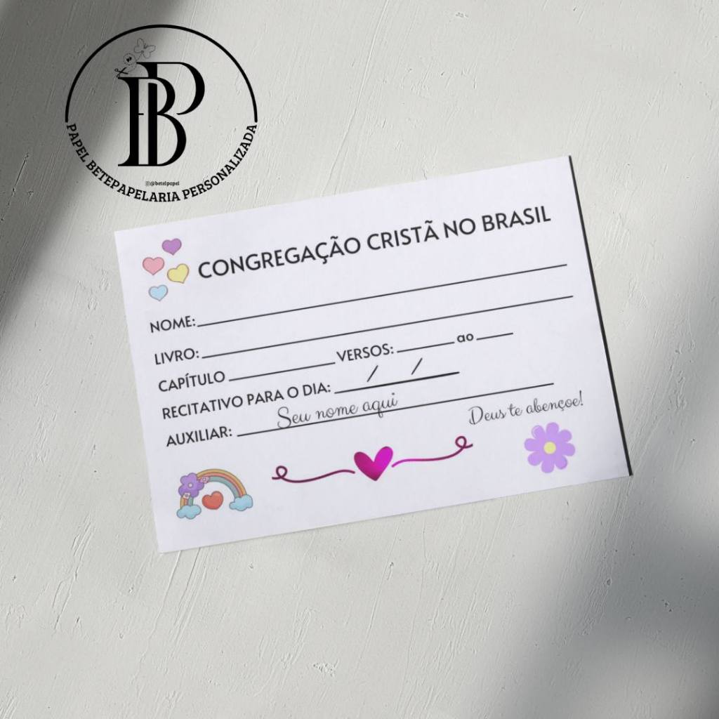 200 RECITATIVOS CCB PERSONALIZADOS COMPRE 100 E GANHE+100 DECORADOS REUNIÃO DE JOVENS E MENORES ...