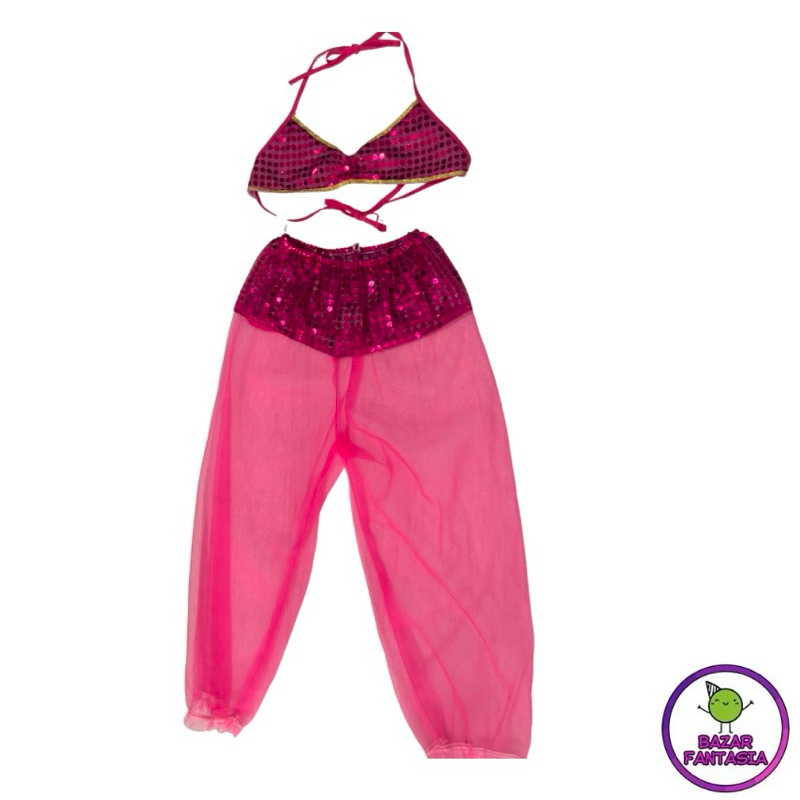 Fantasia odalisca infantil festa carnaval TAM 04 | Shopee Brasil