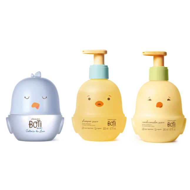 Boti Baby: Colônia da Lua 100ml + Shampoo 200ml + Condicionador 200ml ...