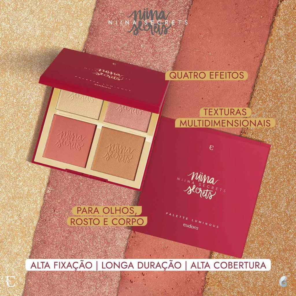 Paleta Multifuncional Cor 1 Niina Secrets Eudora | Shopee Brasil