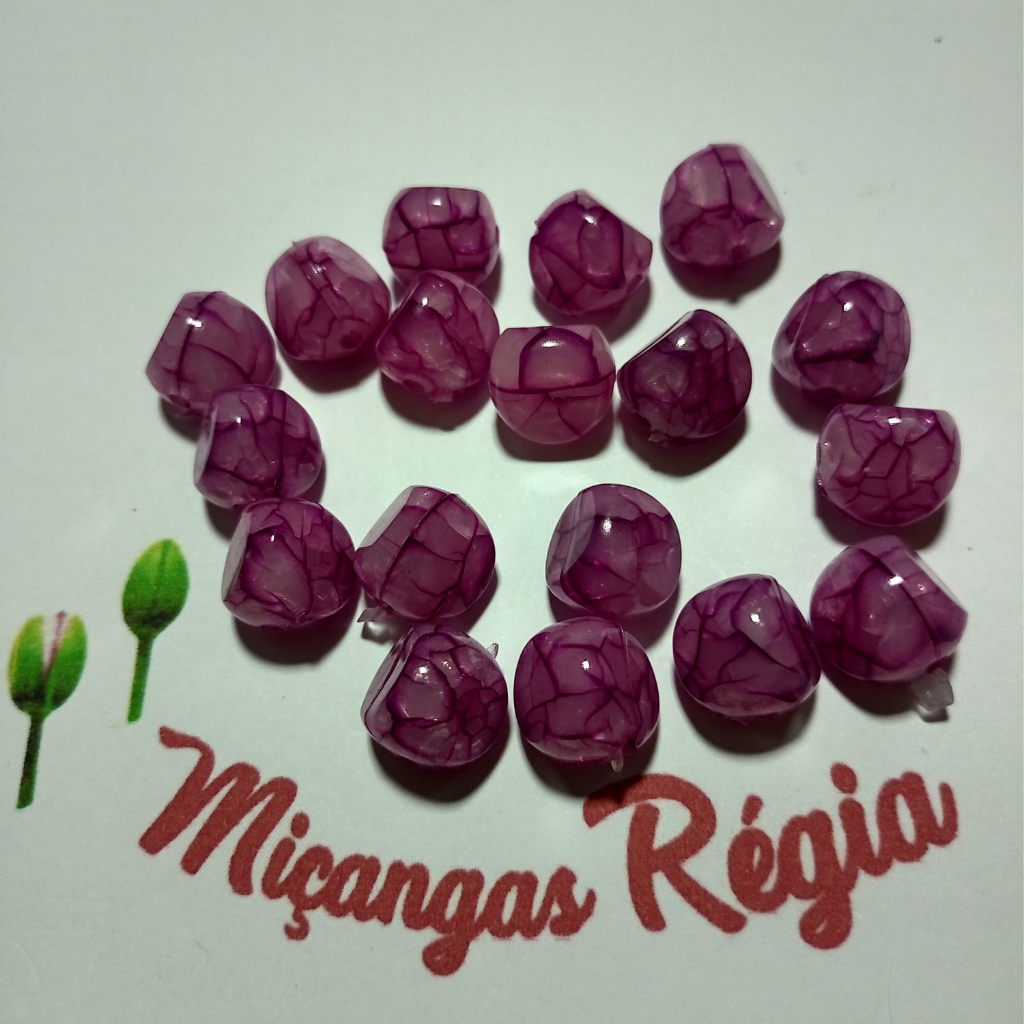 Pedra Resina Rosa Rajada 12mm Pacote com 50 Unidades | Shopee Brasil