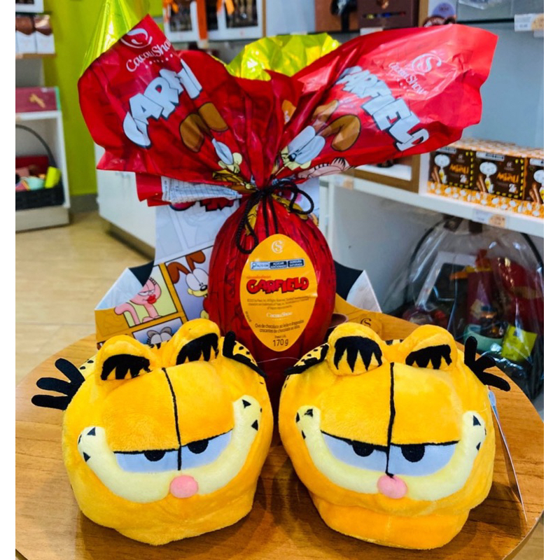 PROMOÇÃO HOJE!Ovo de páscoa pantufa garfield! | Shopee Brasil