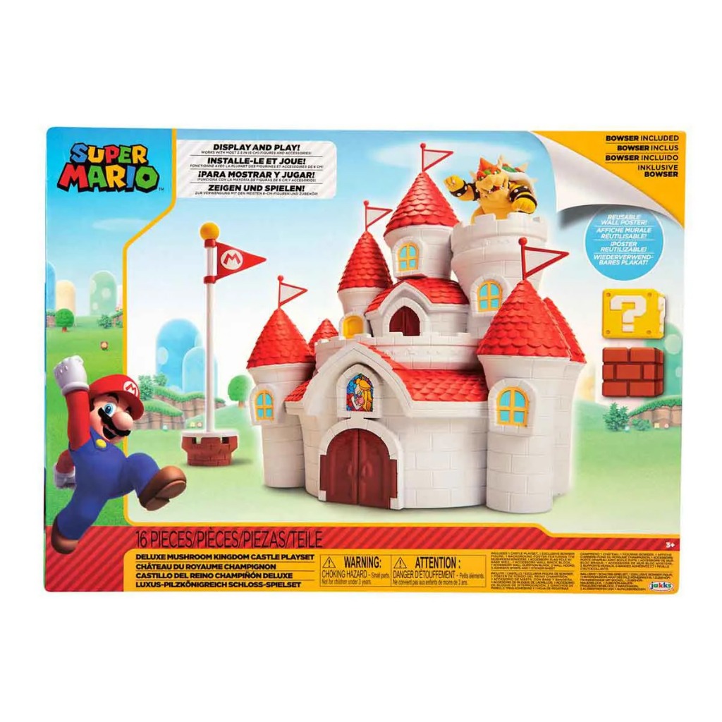 Playset Super Mario Castelo Deluxe do Reino Cogumelo Original | Shopee ...