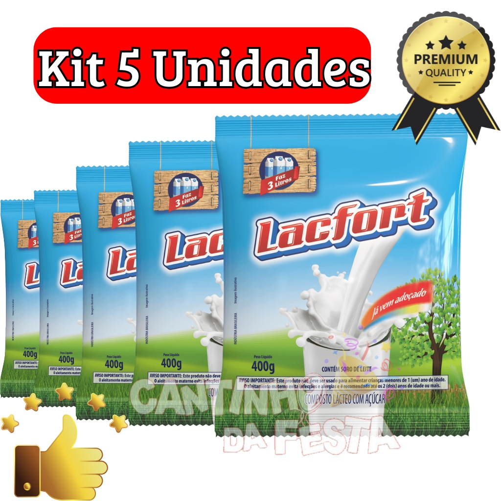 Kit 5 Unidades Composto Lácteo Sabor Leite Adoçado | Rende Até 3L Cada ...