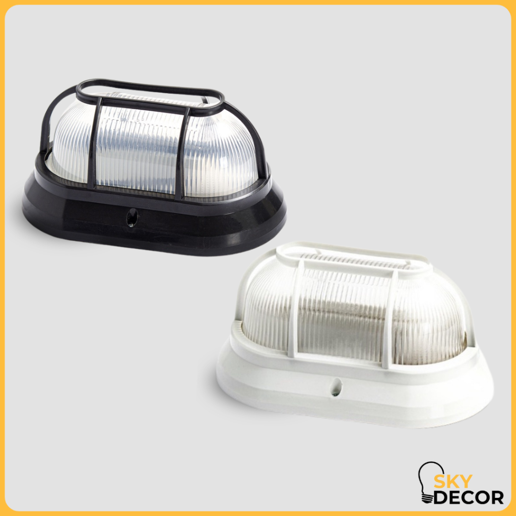 Luminária Arandela Tartaruga E27 Bivolt Para Parede Com Grade Área Externa Industrial | Shopee ...