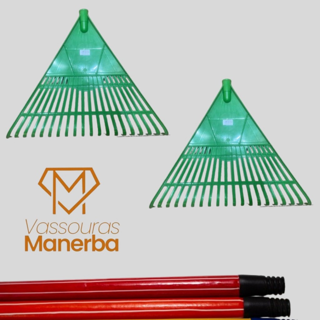 2 RASTELO PLASTICO COM 2 CABOS (RODO, VASSOURA, CABO, LIMPEZA) | Shopee ...